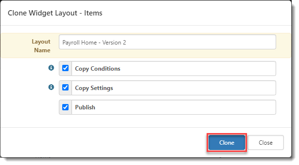 Cloning widget layouts